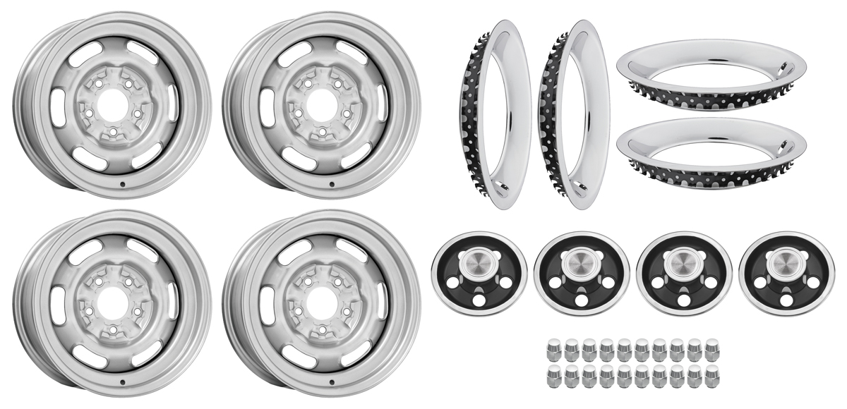 Wheel Kit, Rally I, 1966-68 Pontiac, 15" X 7" @ OPGI.com