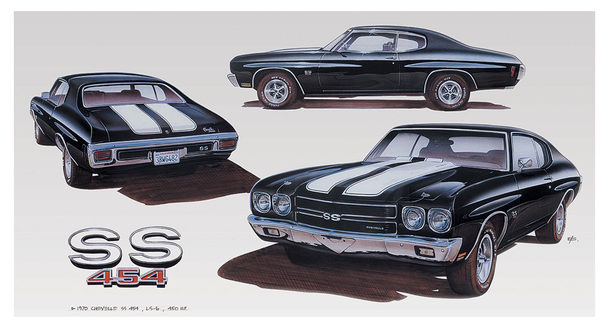 Poster, 1970 Chevelle SS 454 Lithograph @ OPGI.com