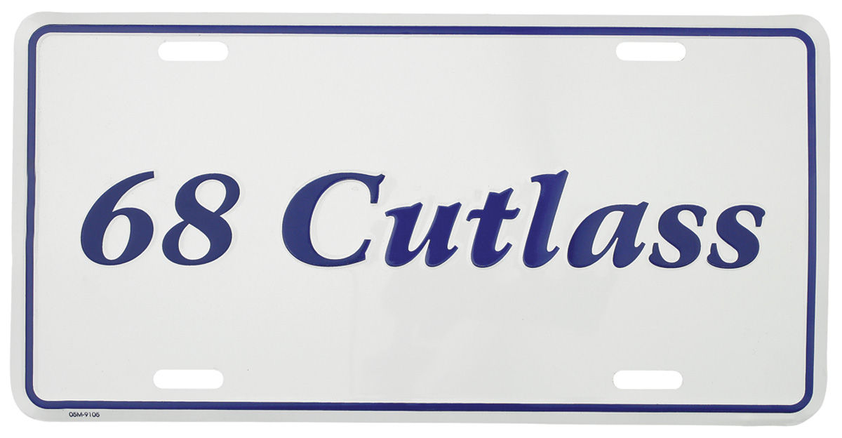 License Plate, 1968 Cutlass @ OPGI.com