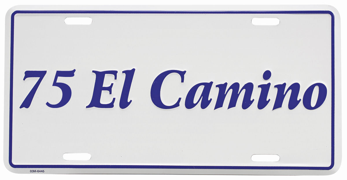 License Plate, Custom, 1975 El Camino @ OPGI.com