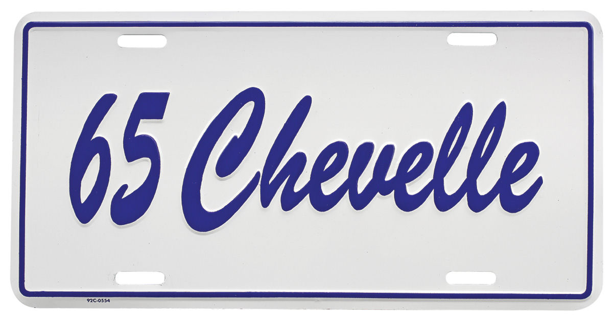 License Plate, Custom, 1965 Chevelle @ OPGI.com
