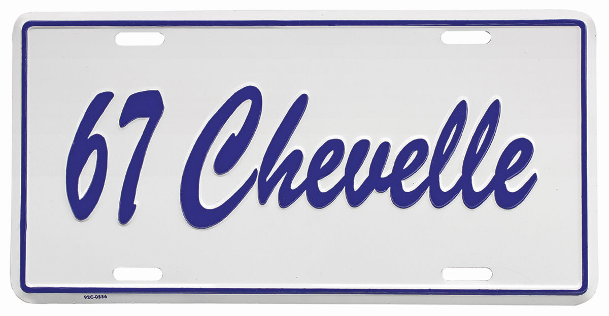License Plate, Custom, 1967 Chevelle @ OPGI.com