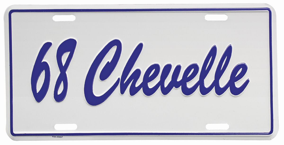 License Plate, Custom, 1968 Chevelle @ OPGI.com