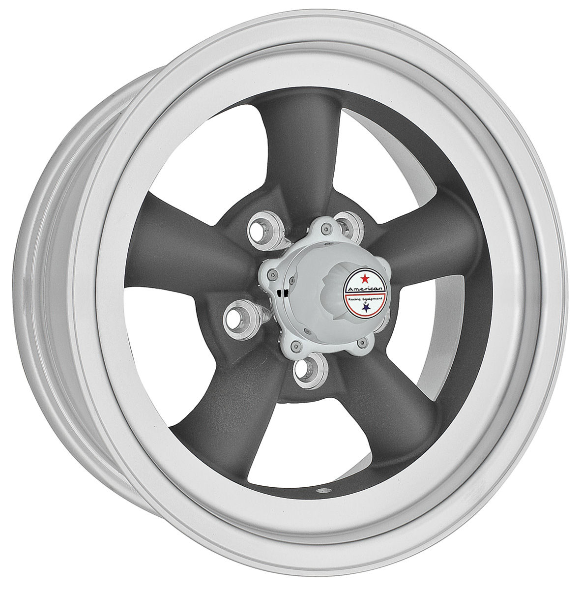 Wheel, American Racing, Torq-Thrust D, 15" X 6", Gray/Machined Lip ...
