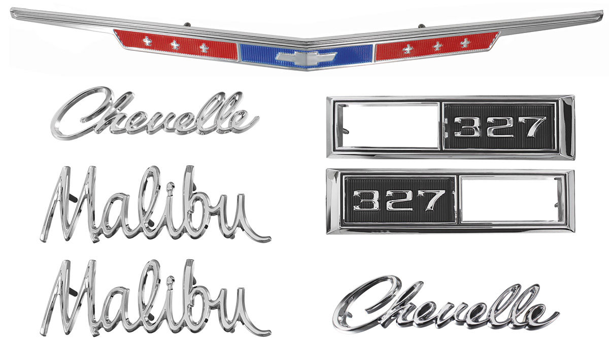 Emblem Kit, 1968 Malibu 327 @ OPGI.com