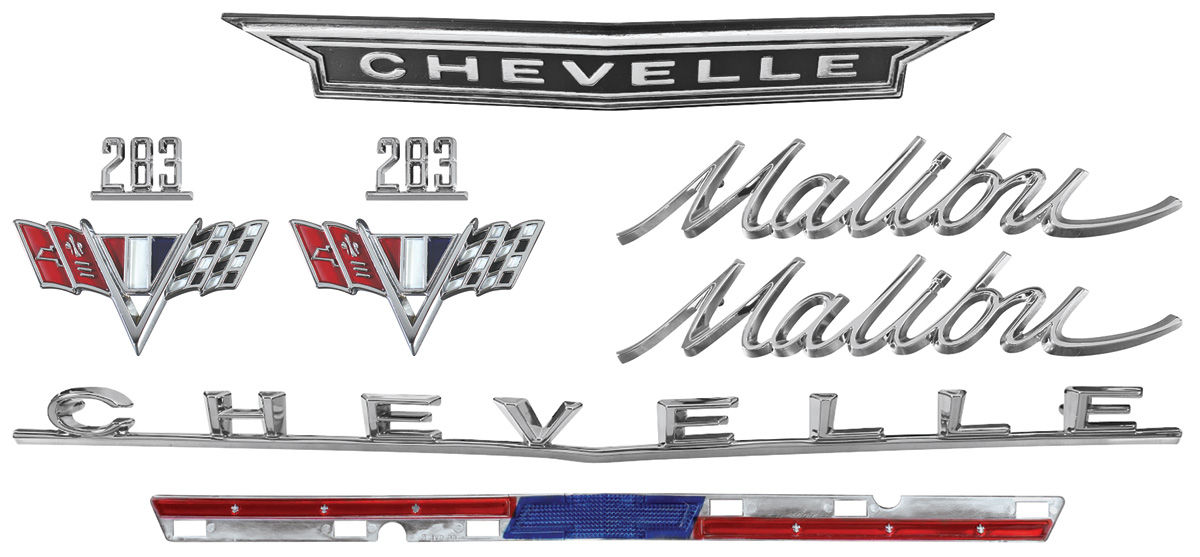 Emblem Kit, 1966 Malibu 283 @ OPGI.com