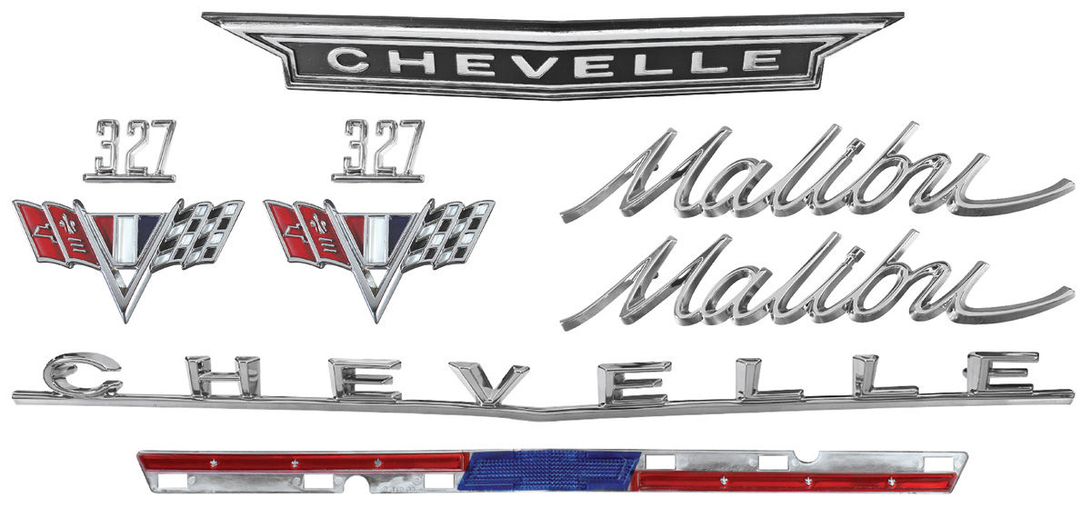Emblem Kit, 1966 Malibu 327 @ OPGI.com