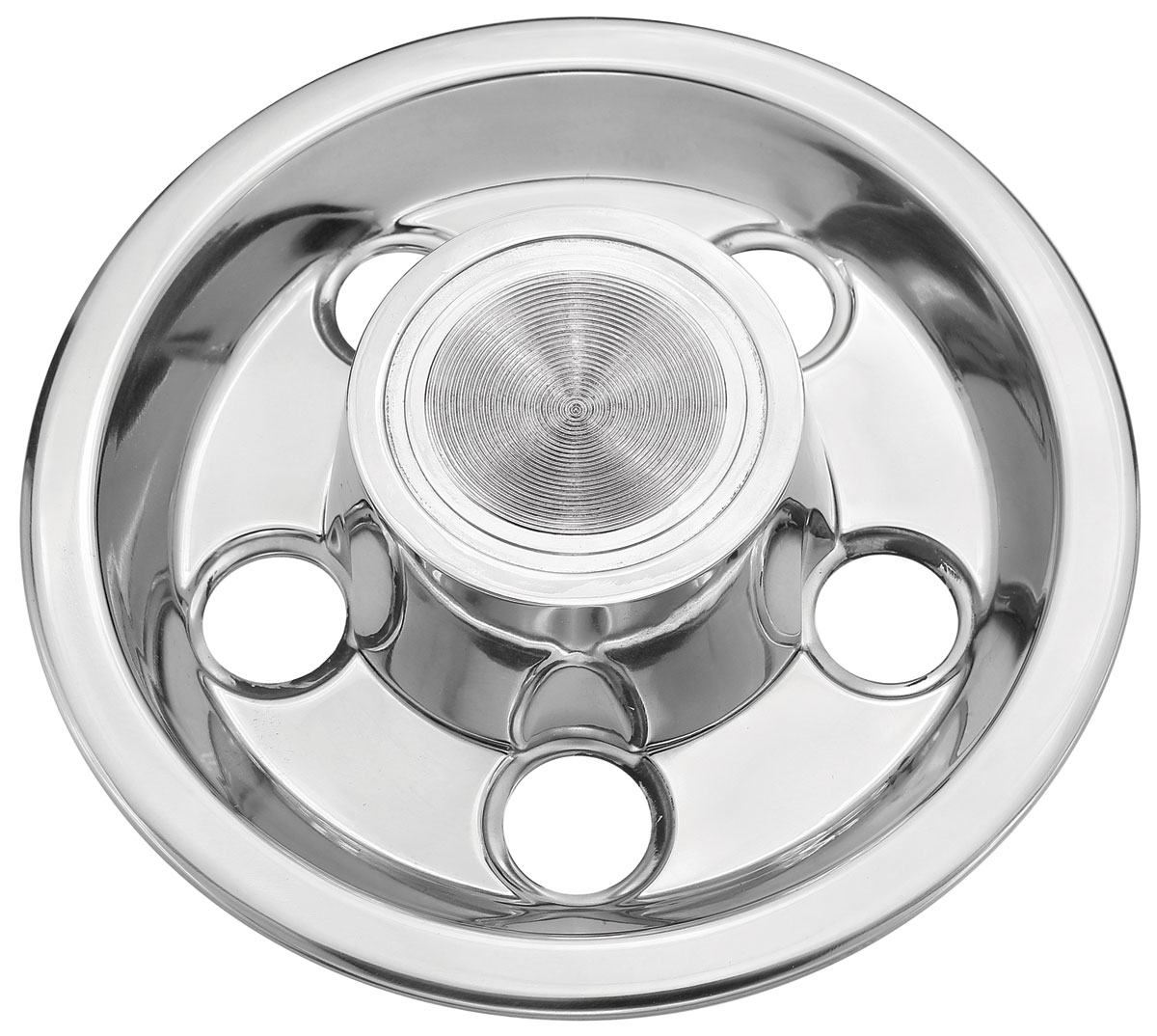 Wheel Vintiques - Hub Cap, 1965 Pontiac, Polished, Rally I Wheel @ OPGI.com
