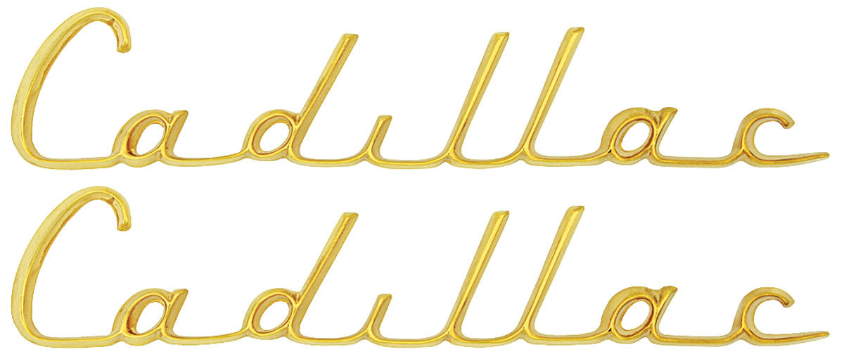 Emblem, Fender, 1957 Cadillac, Script, Pair @ OPGI.com