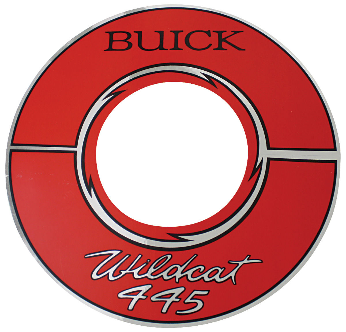 Decal, 64-66 Buick, Air Cleaner, Wildcat, 445, 10 Inch, Red, Silver ...