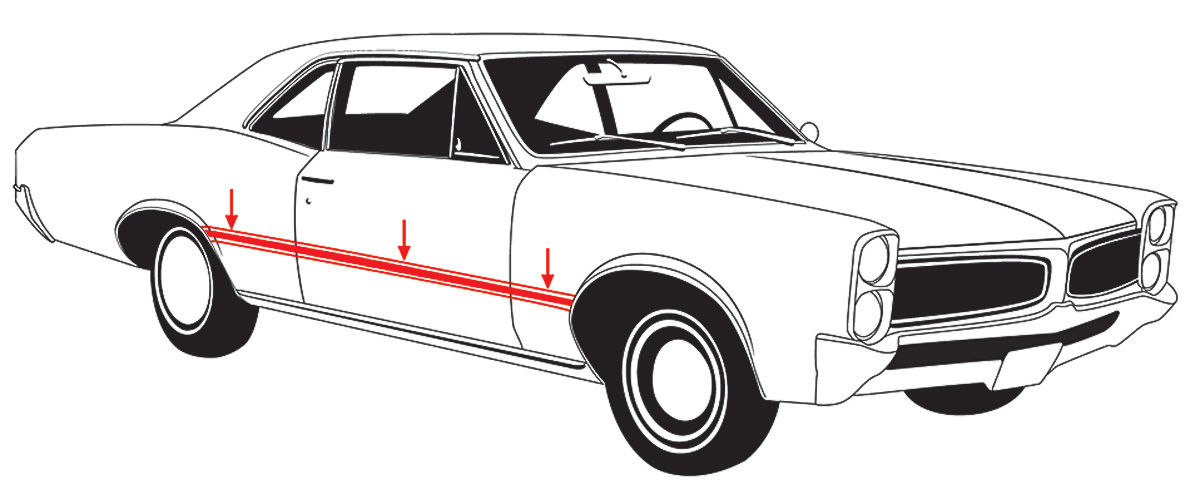 Phoenix Graphix - Decal, 66 Lemans, Body Stripe Kit, Sprint @ OPGI.com