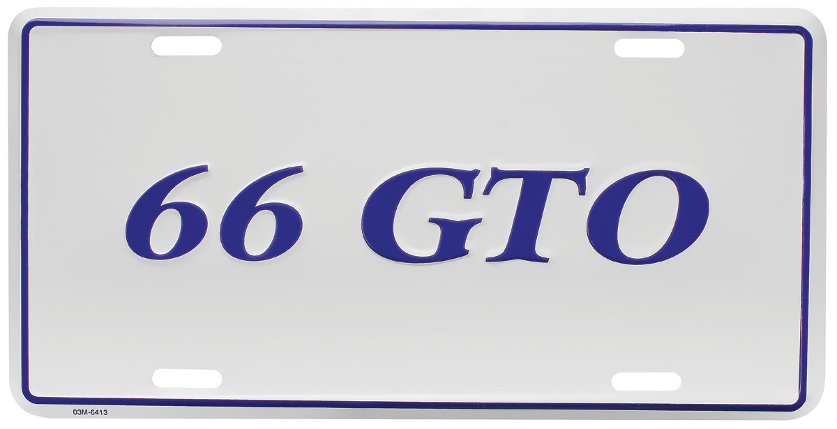 License Plate, Custom, 1966 GTO @ OPGI.com
