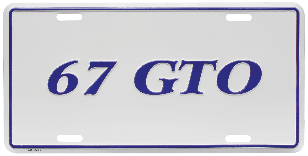 License Plate, Custom, 1967 GTO @ OPGI.com