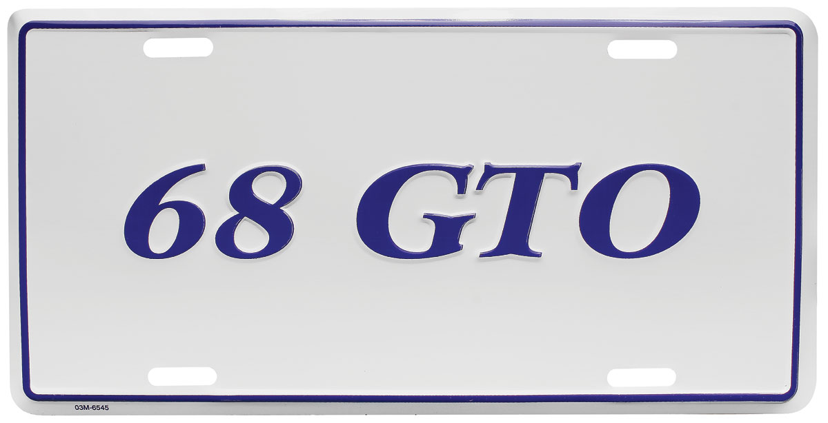 License Plate, Custom, 1968 GTO @ OPGI.com