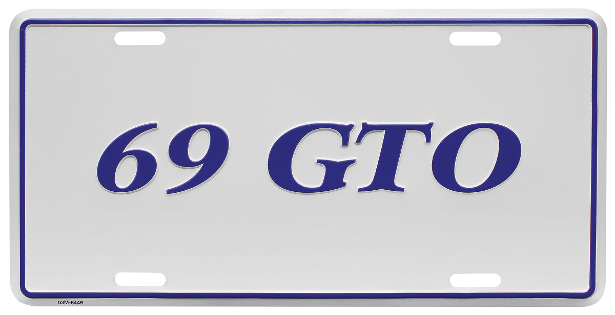 License Plate, Custom, 1969 GTO @ OPGI.com