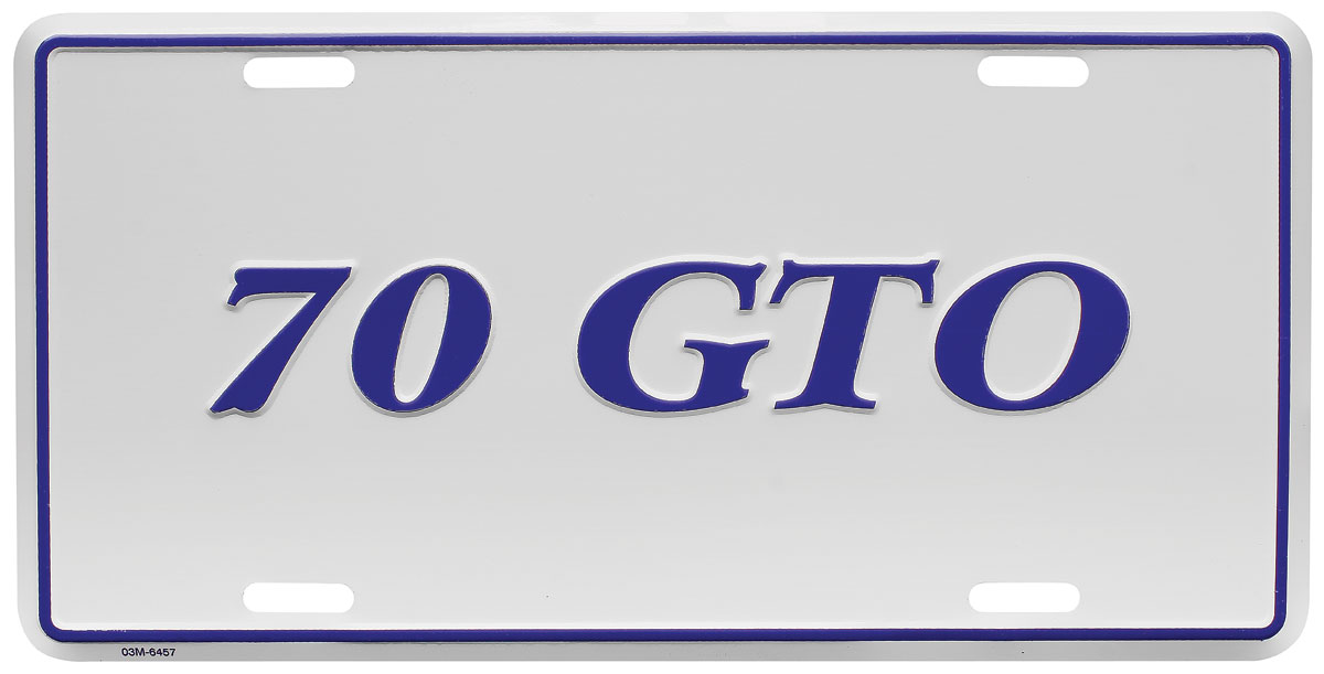 License Plate, Custom, 1970 GTO @ OPGI.com