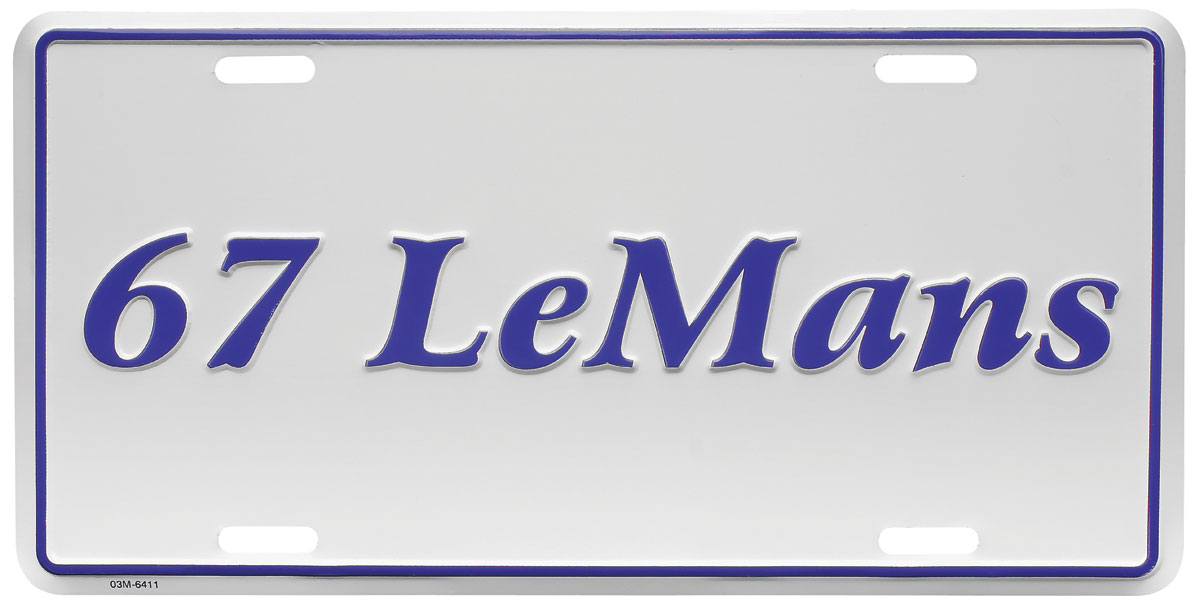 License Plate, 67 LeMans @ OPGI.com