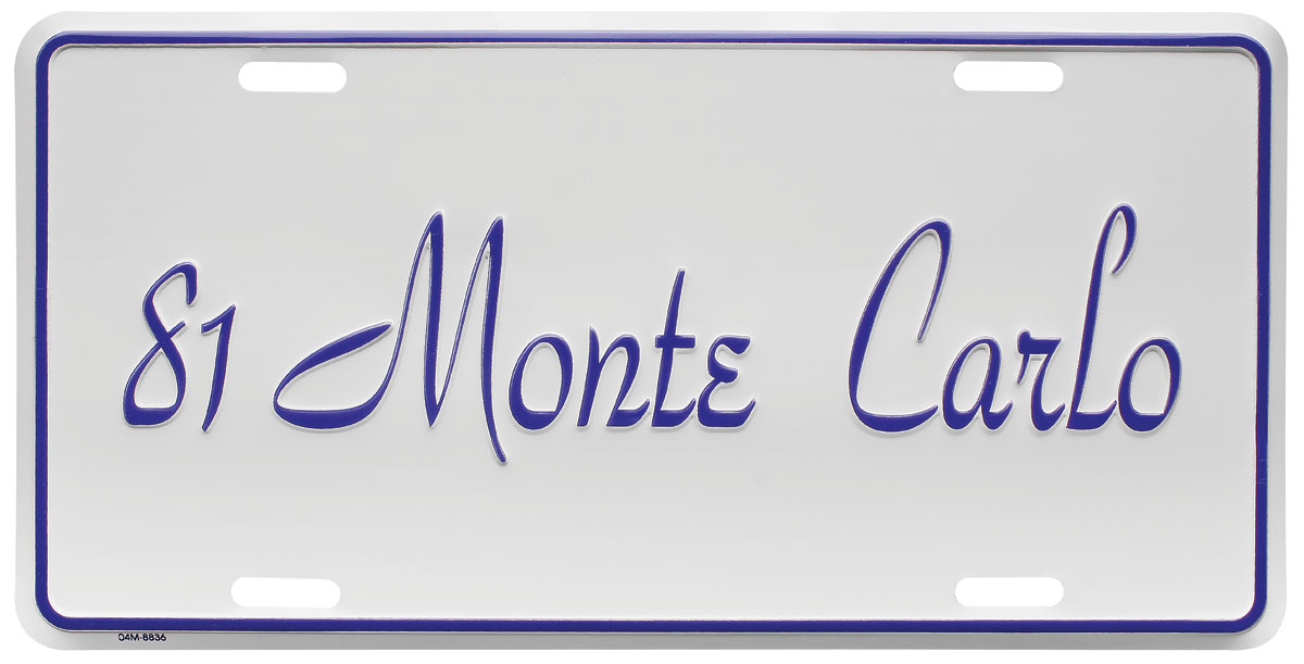 License Plate, 81 Monte Carlo @ OPGI.com