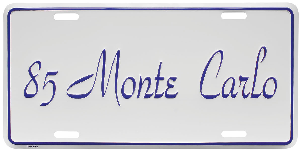 License Plate, 85 Monte Carlo @ OPGI.com