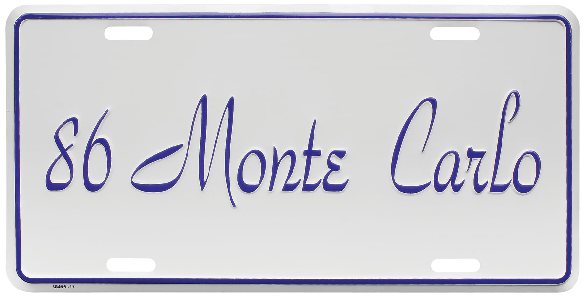 License Plate, 86 Monte Carlo @ OPGI.com