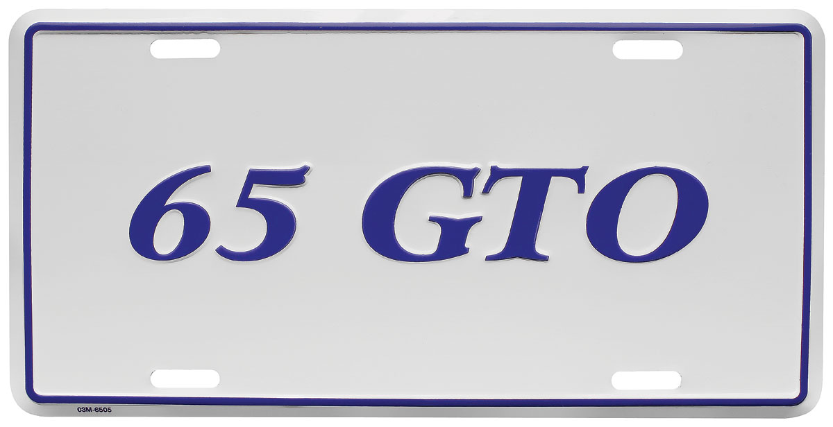 License Plate, Custom, 1965 GTO @ OPGI.com