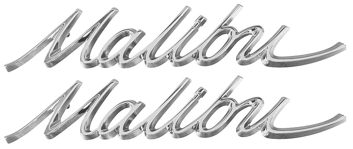 RESTOPARTS - Emblem, Rear Quarter Panel, 1966-67 "Malibu", Pair @ OPGI.com