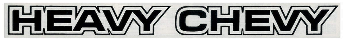 Decal, 71-72 Chevelle, Fender, Heavy Chevy, Black @ OPGI.com