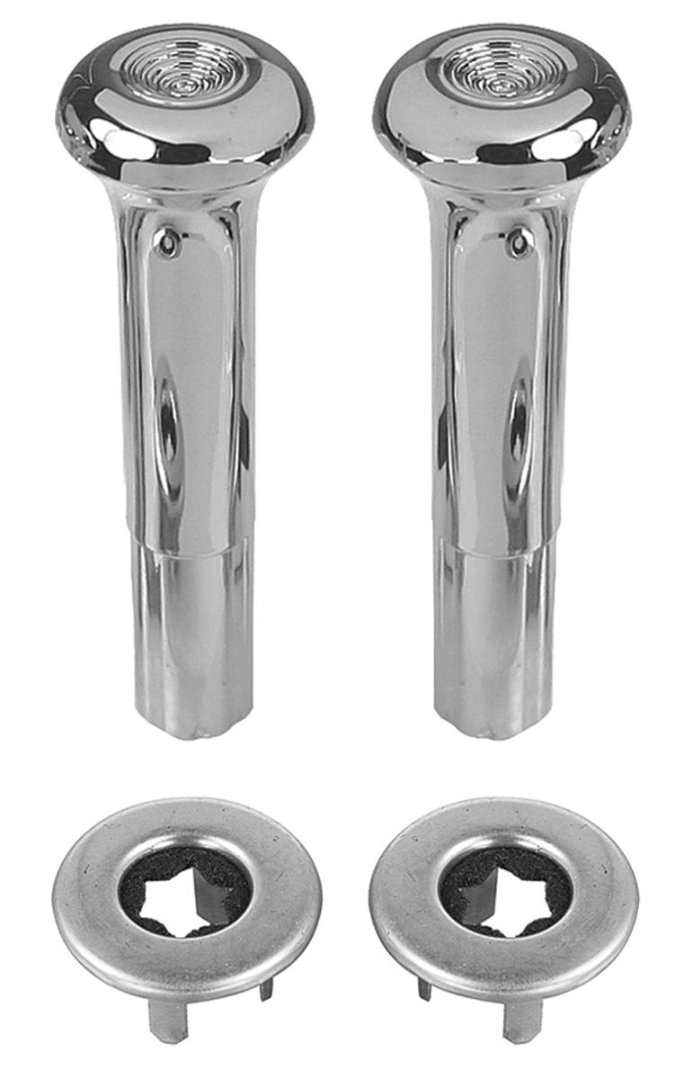 RESTOPARTS - Knob, Ferrule Door Lock (Smooth) Kit 1968-88, Chrome ...