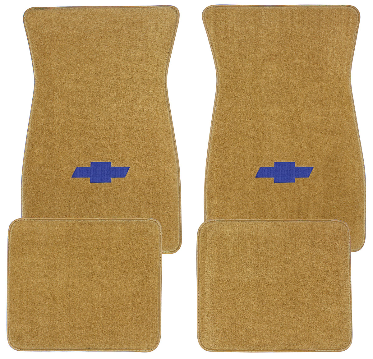 ACC - Floor Mats, Cutpile, 1974-77 Bowtie Logo, Front/Rear @ OPGI.com