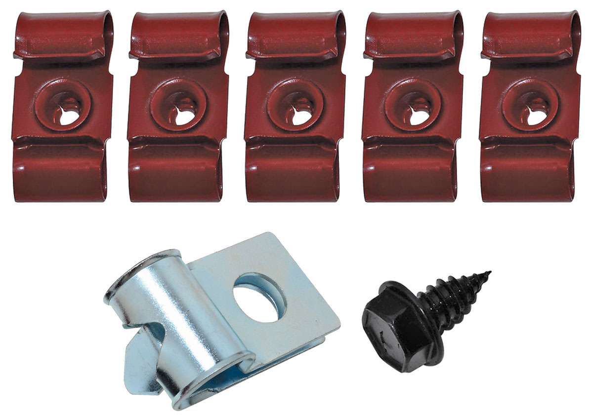 Clips, 1964-67 Chevelle/El Camino, Fuel Line, 3/8", No Return, 7pc ...