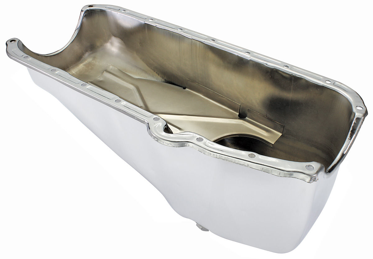 Oil Pan, 1964-79 Small Block Chevrolet, Chrome @ OPGI.com