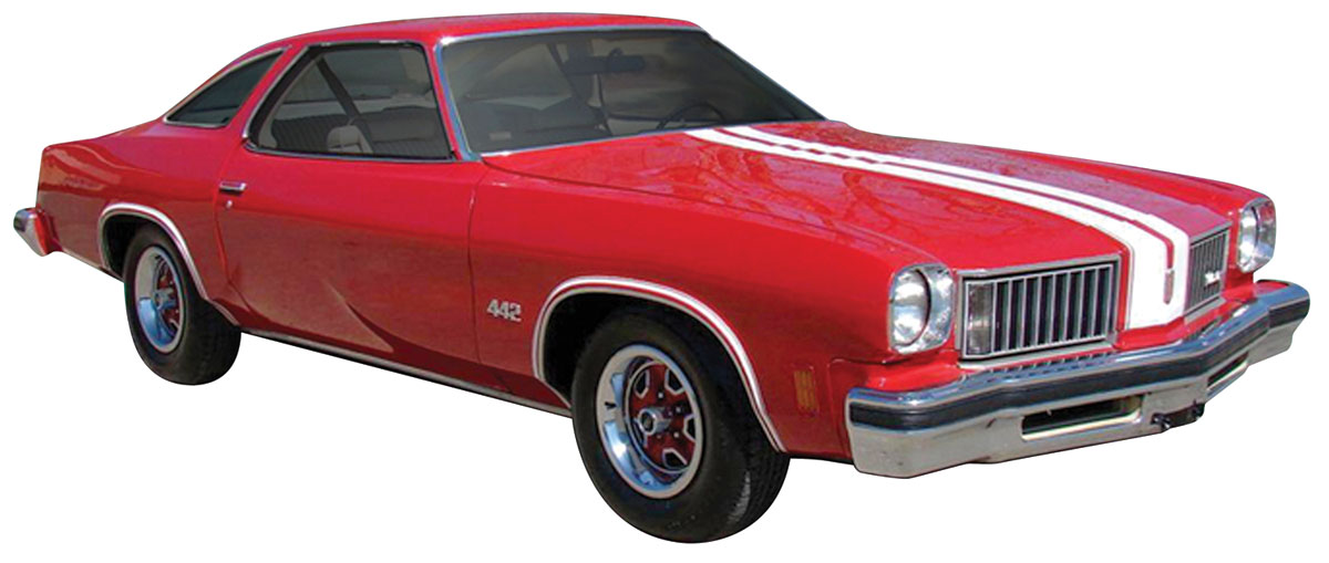 Phoenix Graphix - Decal Set, 1975 Cutlass, Y73 Body Stripes @ OPGI.com