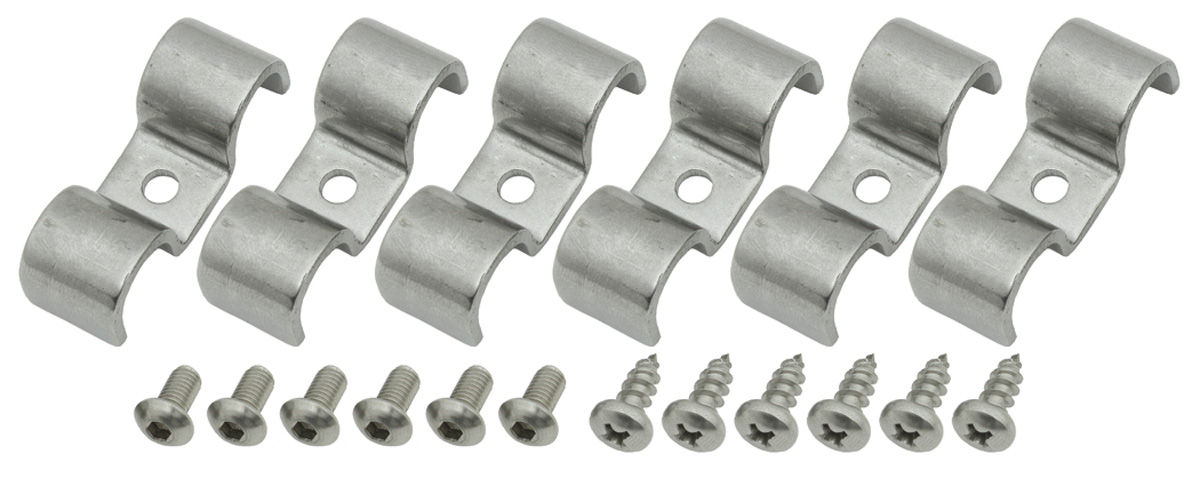 Line Clamps, Kugel, 1/2" X 1/2" Double, Stainless Steel, 6 Pack @ OPGI.com