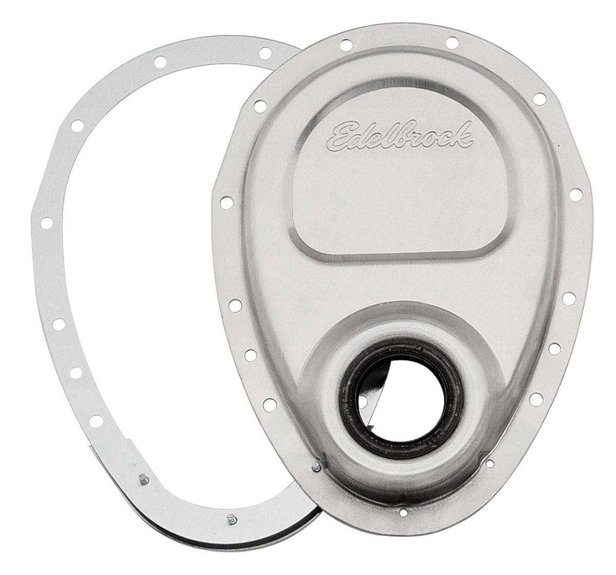 Timing Cover, Edelbrock, SB Chevy, 2 Piece @ OPGI.com