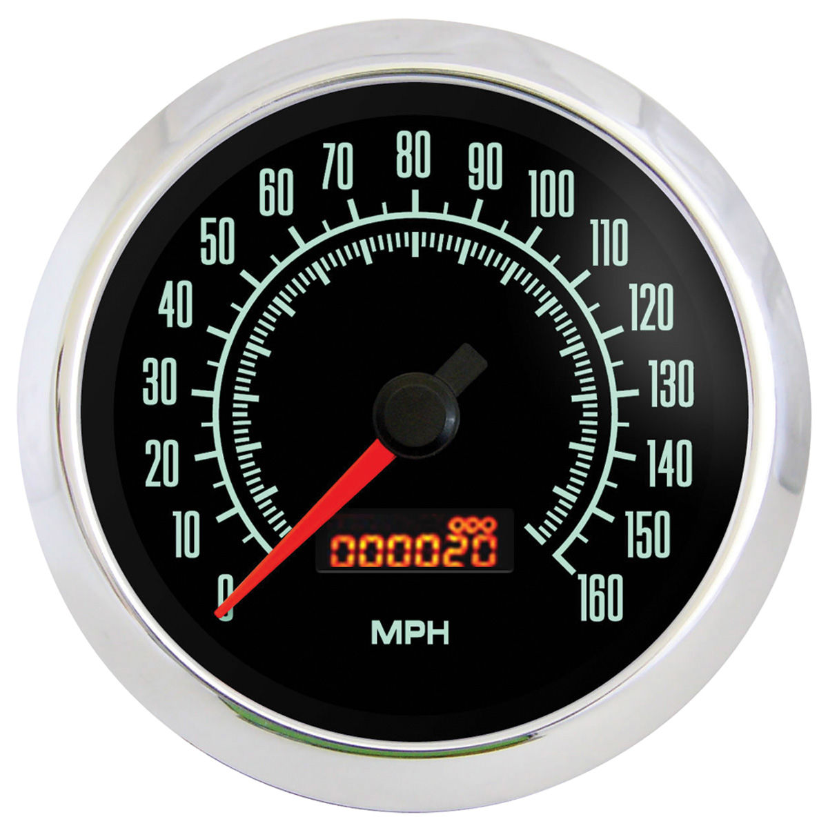 Gauge, Speedometer 160 MPH, Marshall Instruments, Retro Muscle, 3-3/8 ...