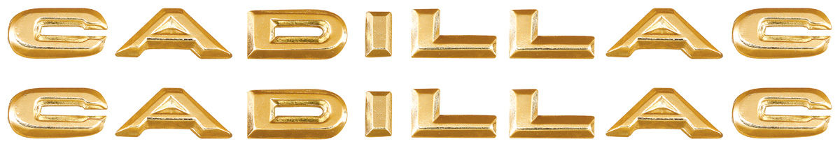 Emblem, Tail Fin Letters, 1958 Cadillac, Pair @ OPGI.com