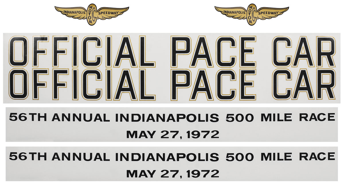 Phoenix Graphix - Decals, Door, 1972 Cutlass, Pace Car @ OPGI.com