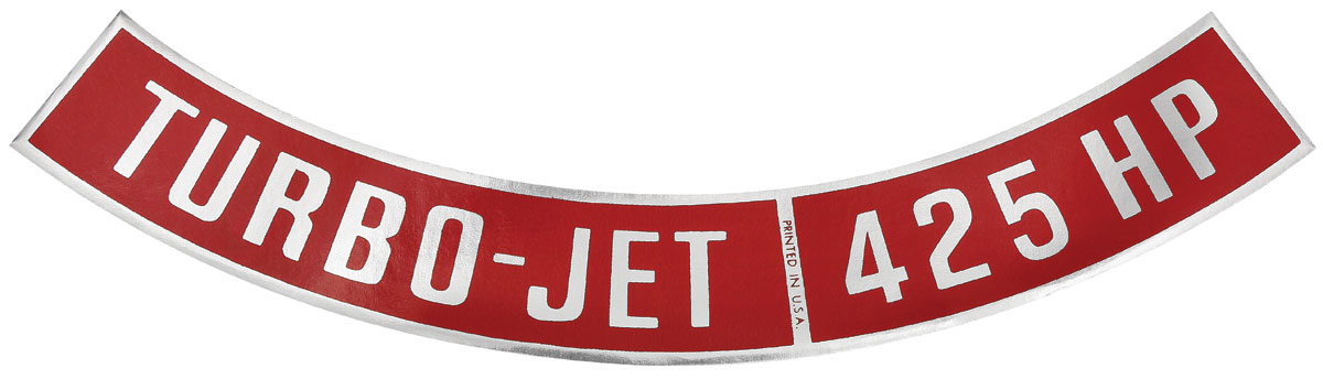 Decal, Air Cleaner, 1964-77 Chevelle/El Camino/Monte Carlo, Turbo-Jet ...