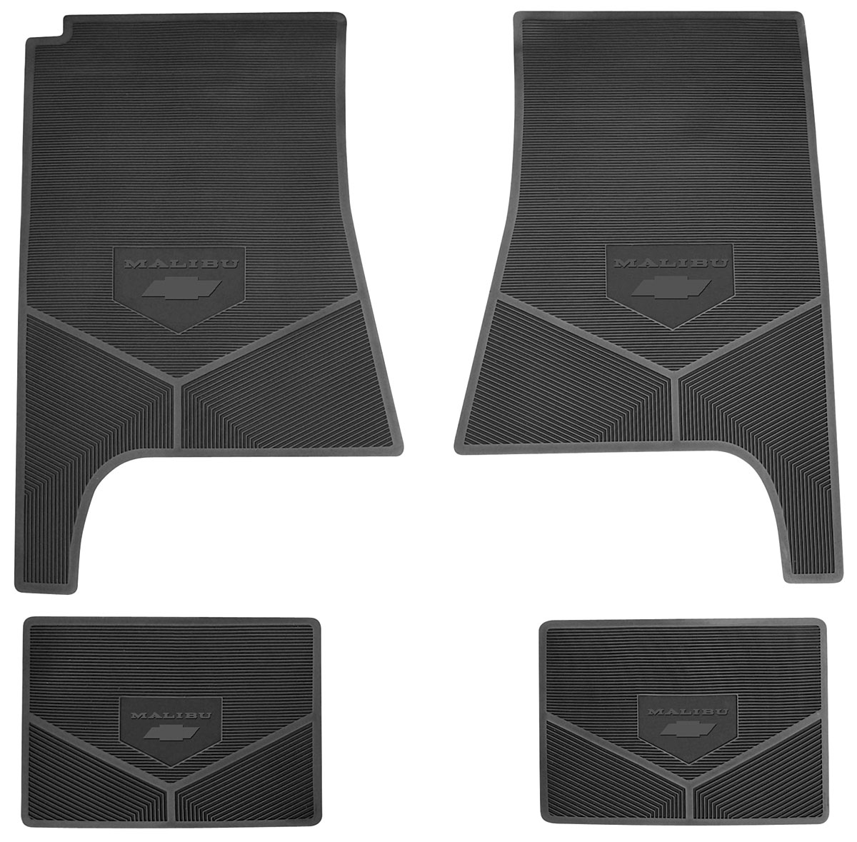 Legendary Auto Interiors - Floor Mats, Rubber, 1969-72 Malibu, Block ...