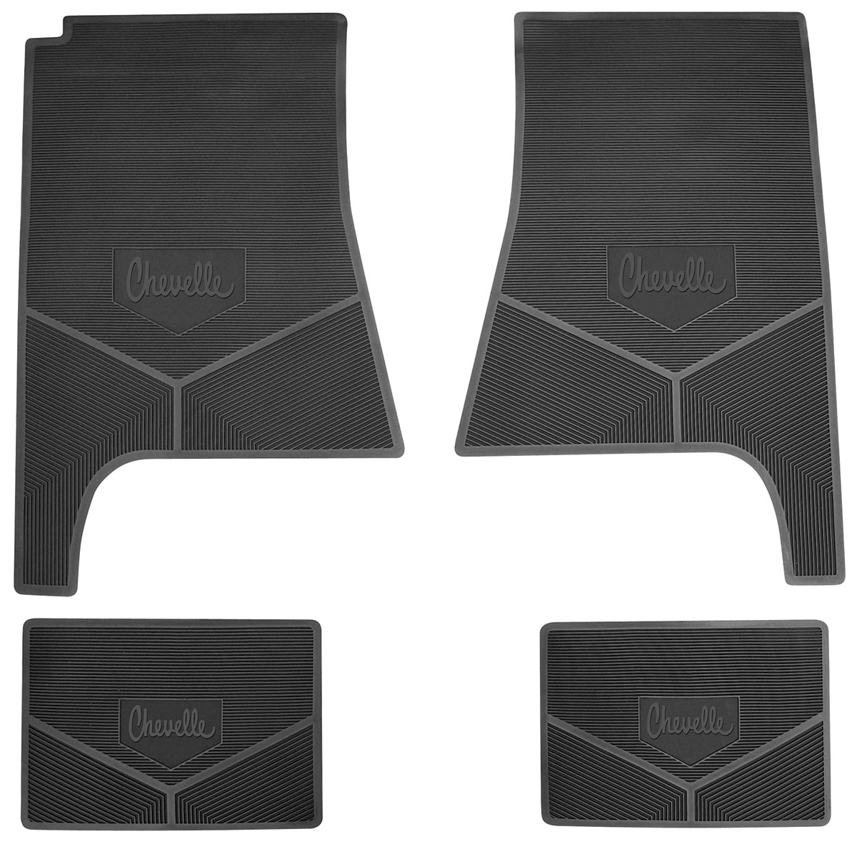Legendary Auto Interiors - Floor Mats, Rubber, 1970-72 Chevelle, Script ...