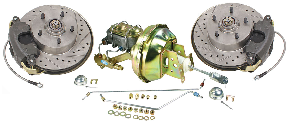 CPP - Disc Brake Kit, Front, 64-66 A-Body, Drop Spindle, OE Boostr, 11 ...