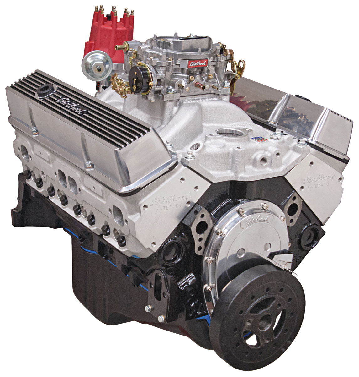 Crate Engine, Performer Hi-Torq, Edelbrock, Chevy 350, w/o Water Pump ...