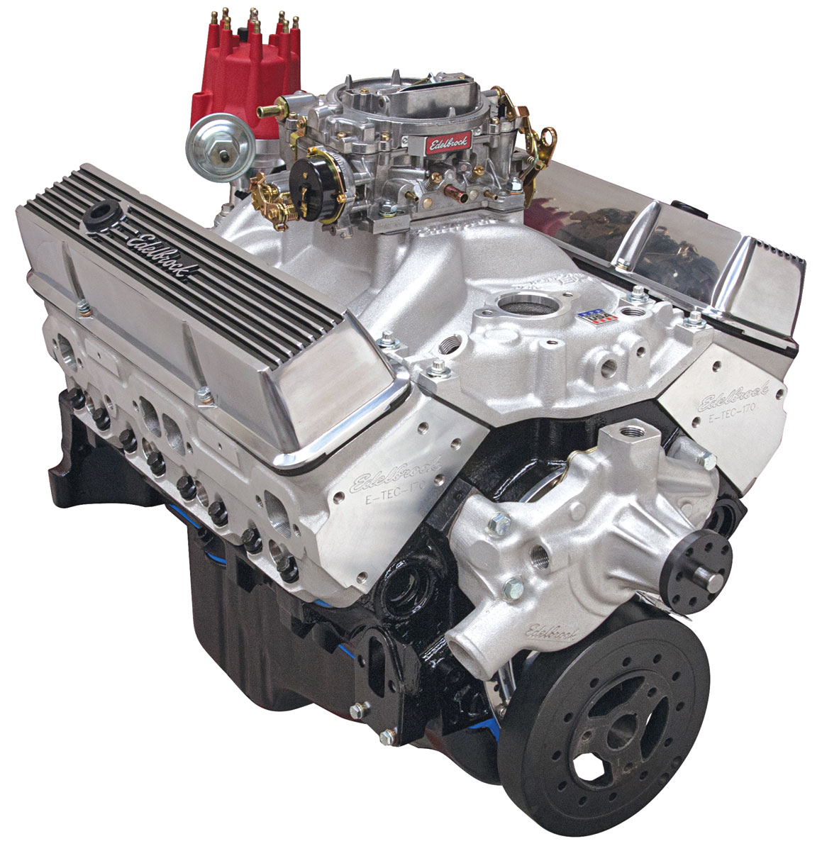 Crate Engine, Performer Hi-Torq, Edelbrock, Chevy 350, Short Wtr Pmp ...