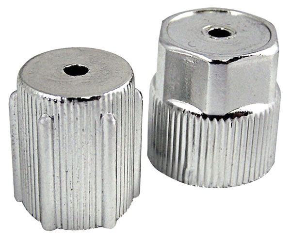 Old Air Products - Caps, R134A AC Service Port, Chrome @ OPGI.com