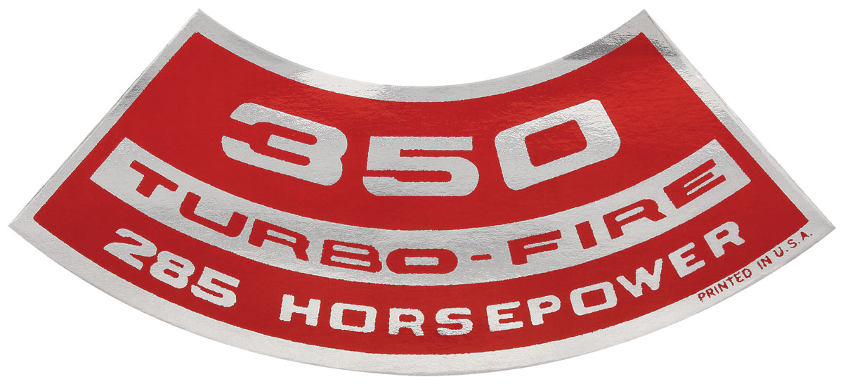Decal, Air Cleaner, 1964-77 Chevelle/El Camino/Monte Carlo, 350 Turbo ...