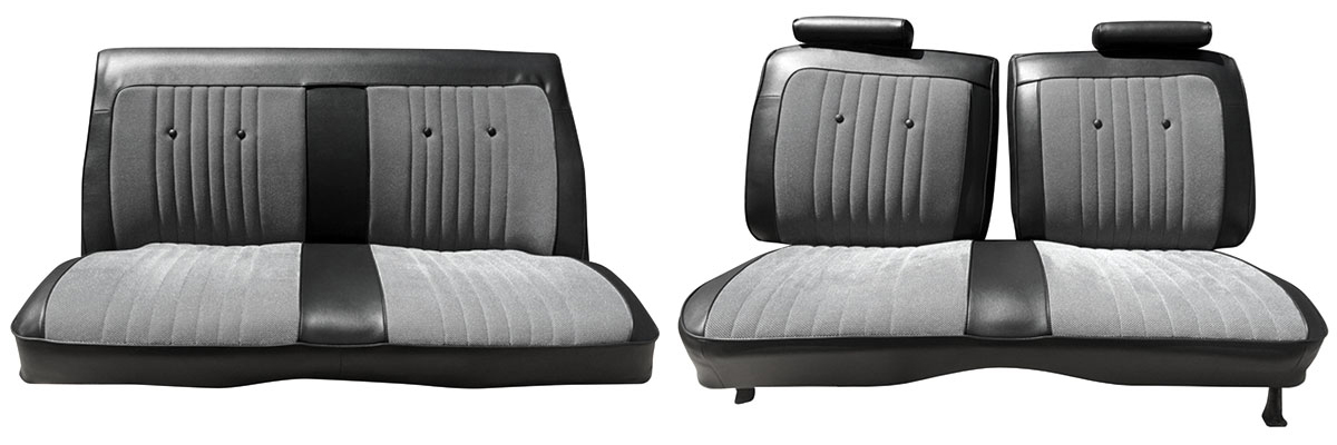 Seat Upholstery Set, 1973-77 Chevelle, Front Split Bench/Coupe Rear ...