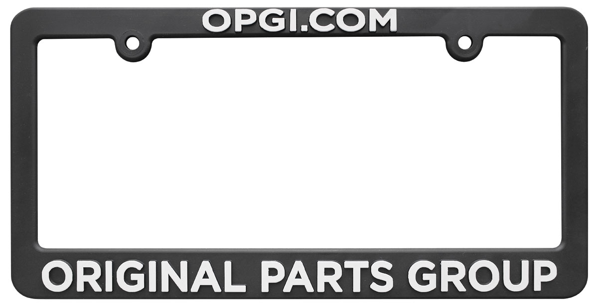 RESTOPARTS - License Plate Frame, Original Parts Group, Plastic @ OPGI.com
