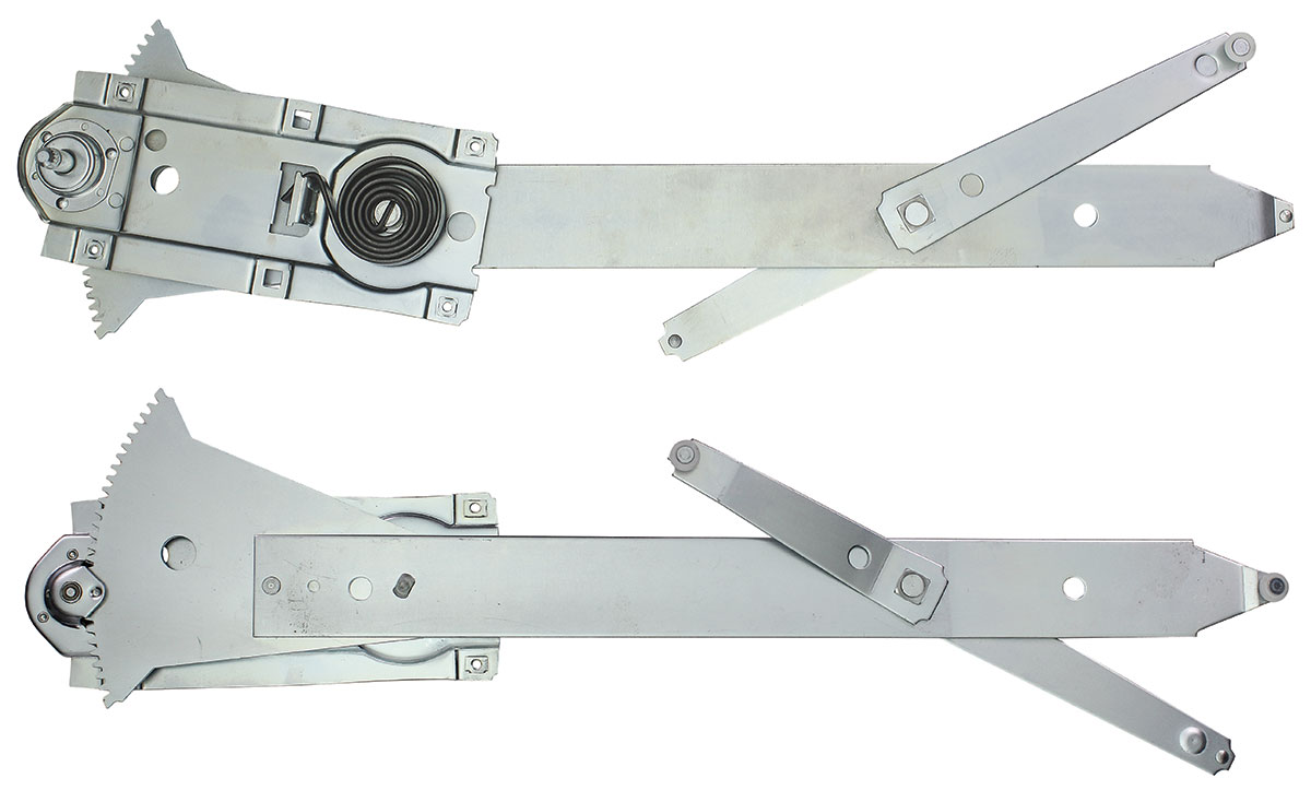 Window Regulator, 1965-66 Fullsize Pontiac Coupe/Convertible, Front ...