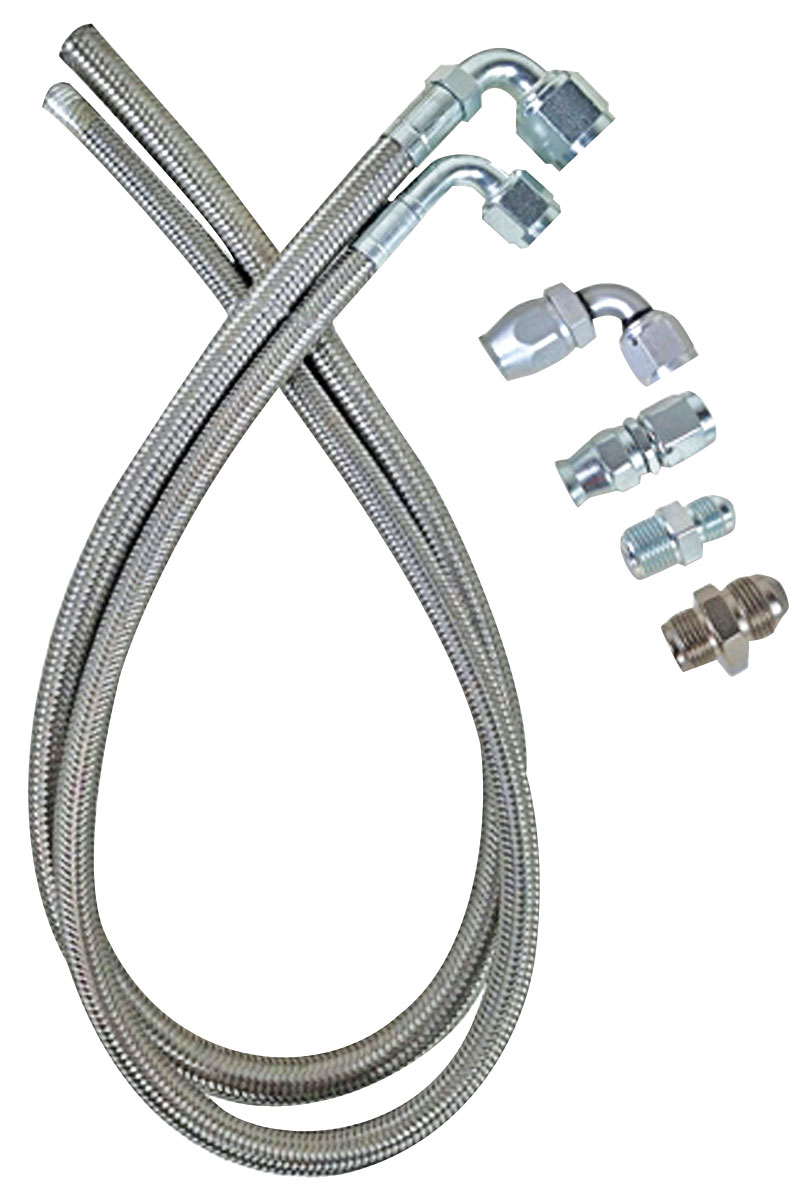Eddie Motorsports - Line Kit, Power Steering, Eddie, 1965-79 GM, Gear Box, w/-8 AN Return Line ...