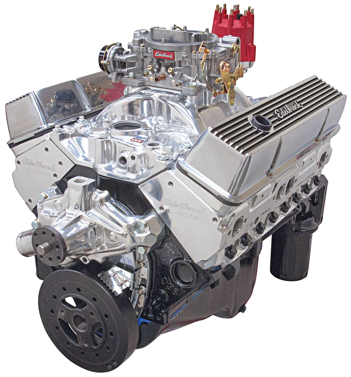 Crate Engine, Performer Hi-Torq, Edelbrock, Chevy 350, Short Wtr Pmp ...